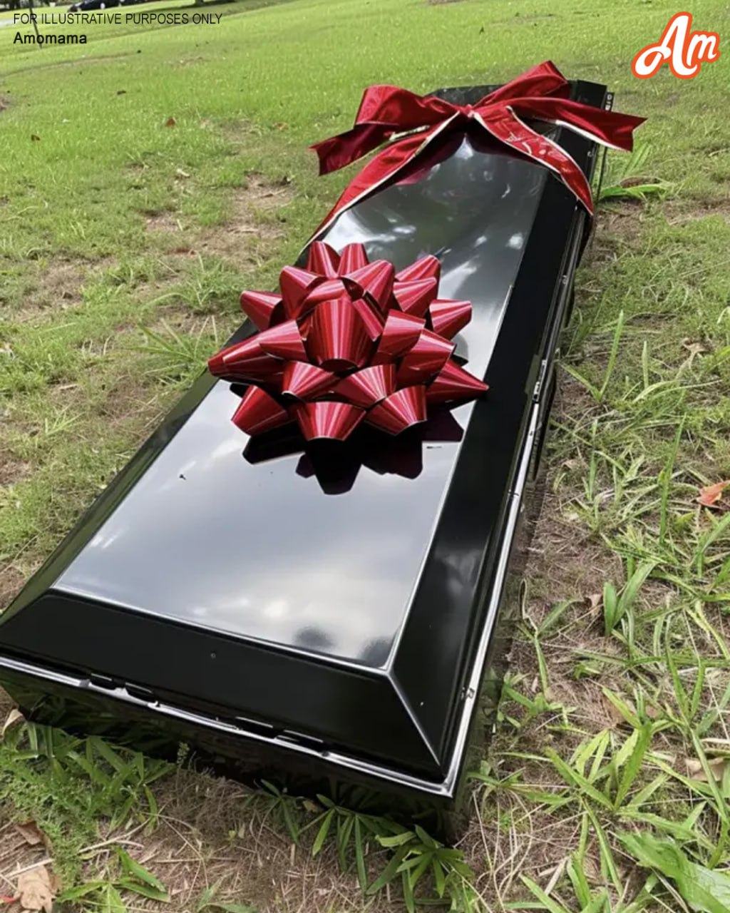 A Coffin with a Gift Bow Was Brought to Our Wedding During the Ceremony ...